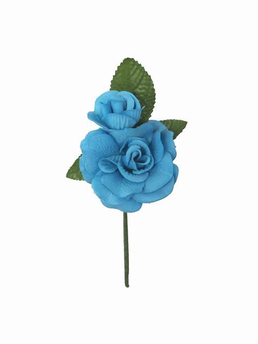 Flor Rosita Turquesa Flamenca 7cm | FlamencoExport