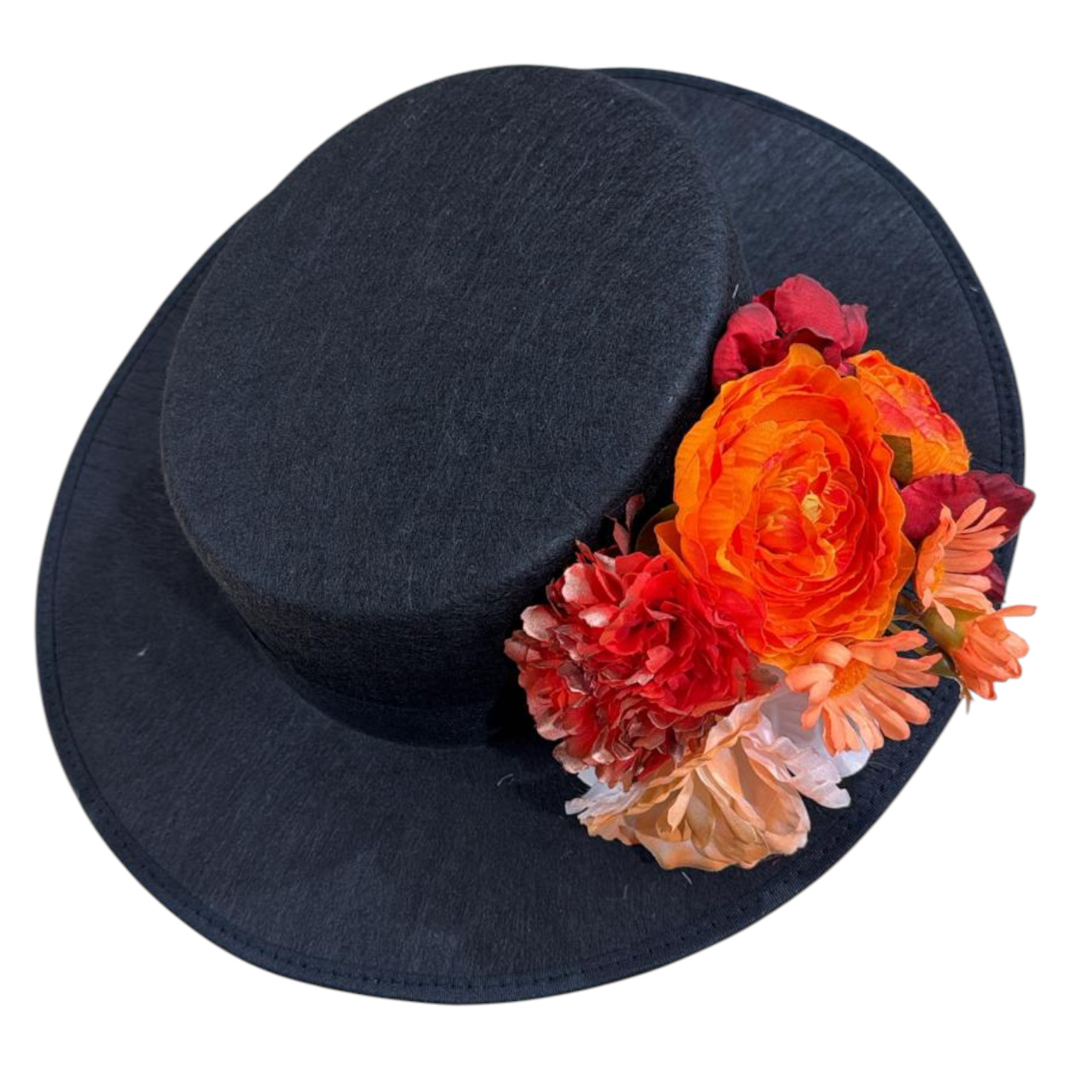 Sombrero cordobés artesanal con ramillete de flores | FlamencoExport